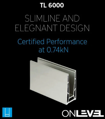 Onlevel TL 6000 frameless glazing channel – WPS Handrails